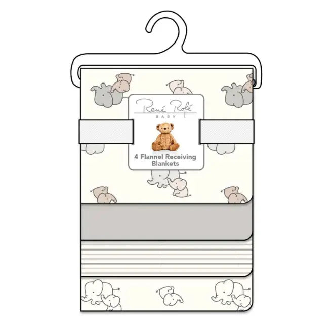 Lollipop Dreams 100% Cotton Rene Rofe 4-Pack Flannel Receiving Baby Bl ...